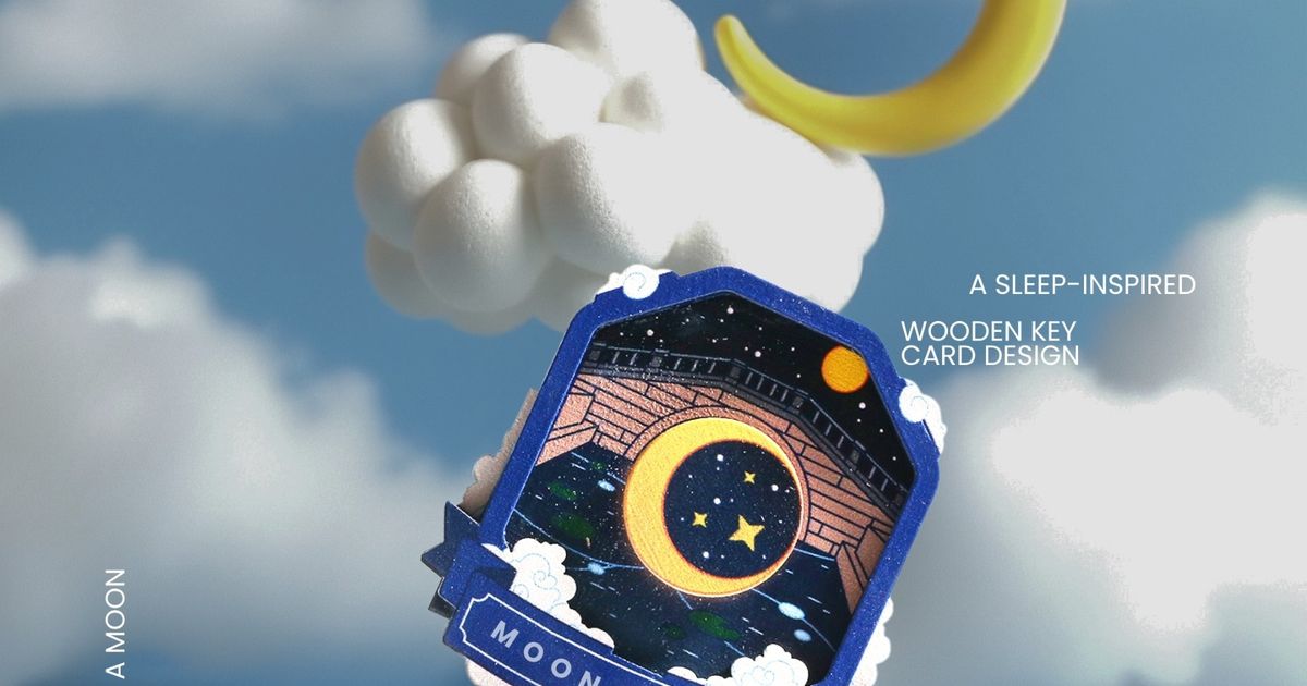 When a Bridge Becomes a Moon: A Sleep-Inspired Wooden Key Card Design ...