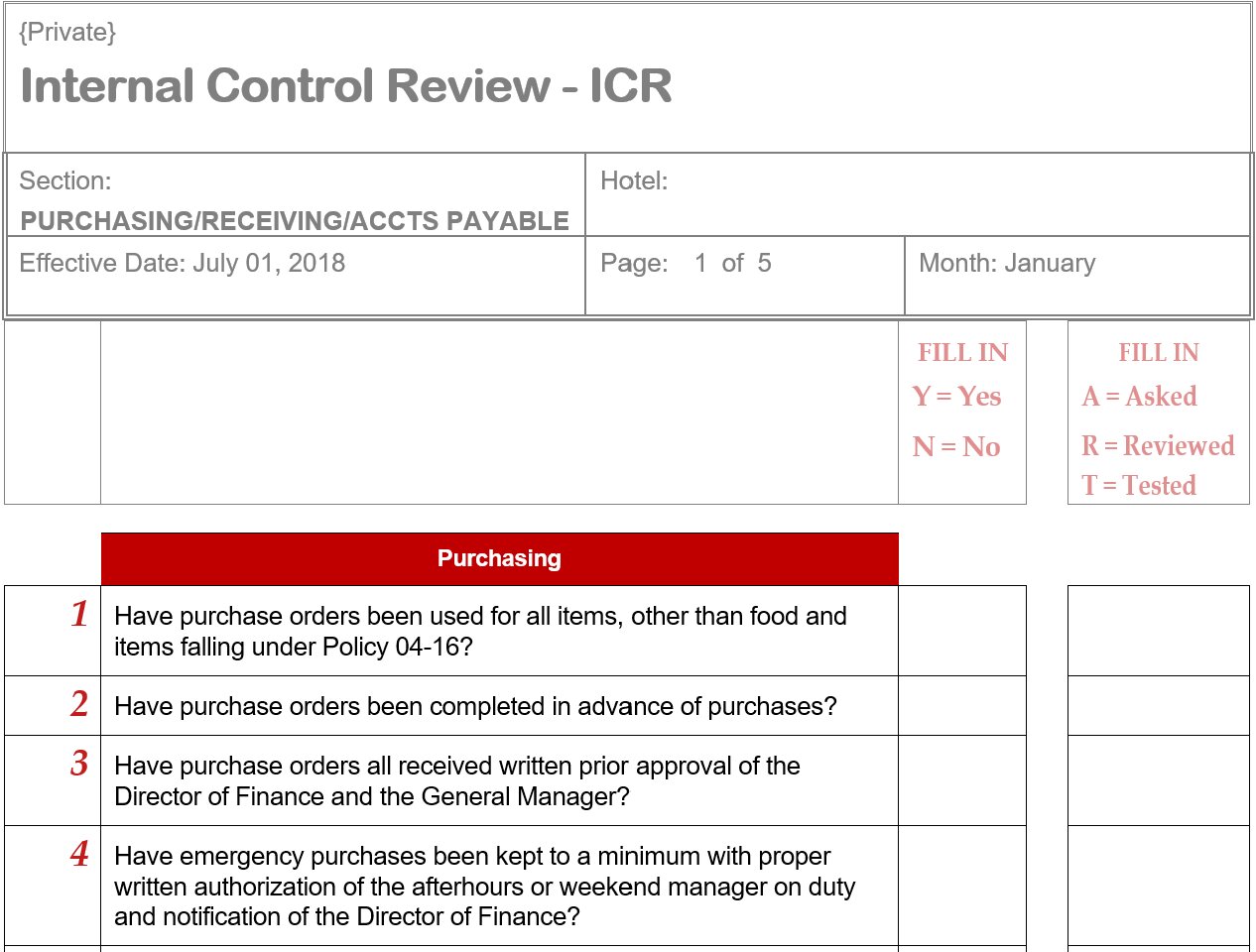 Why You Need an Internal Control Review (ICR) Program in Your Hotel - Hospitality Financial ...