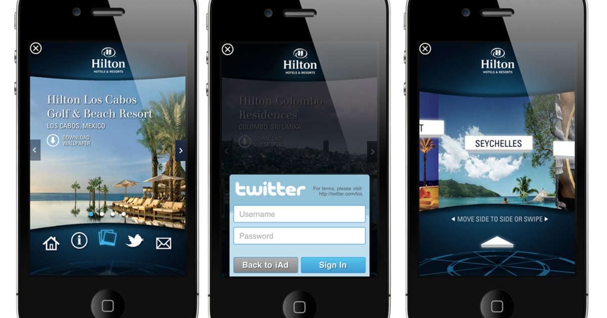 Hilton Hotels & Resorts Launches Hospitality Industry's First iAd With ...