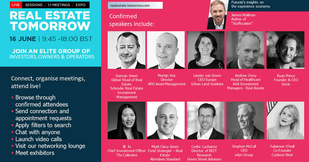 Virtual Event: Real Estate Tomorrow goes live on 16 June