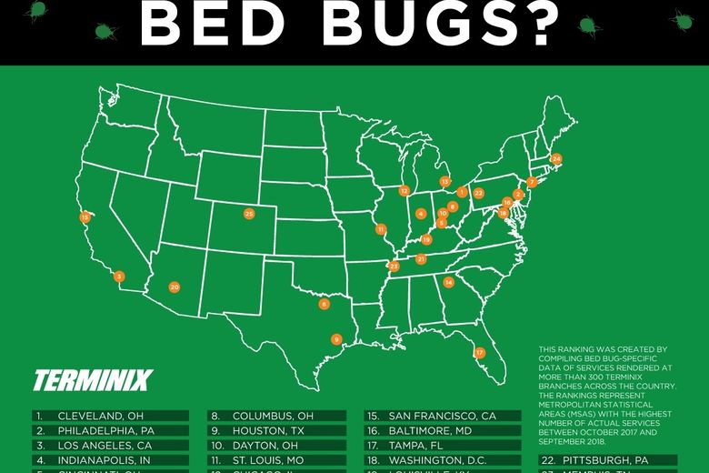 Terminix Reveals Its List of the Top 25 Most Bed Bug-Infested Cities