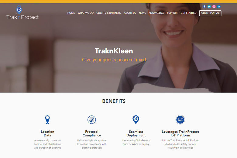 TraknProtect Launches TraknKleen™ Technology Solution to Promote Hotel Cleanliness, Guest Safety ...
