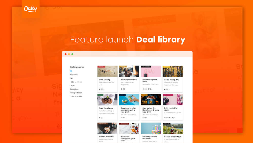 Leading upselling tool Oaky launches Deal Library feature for hoteliers