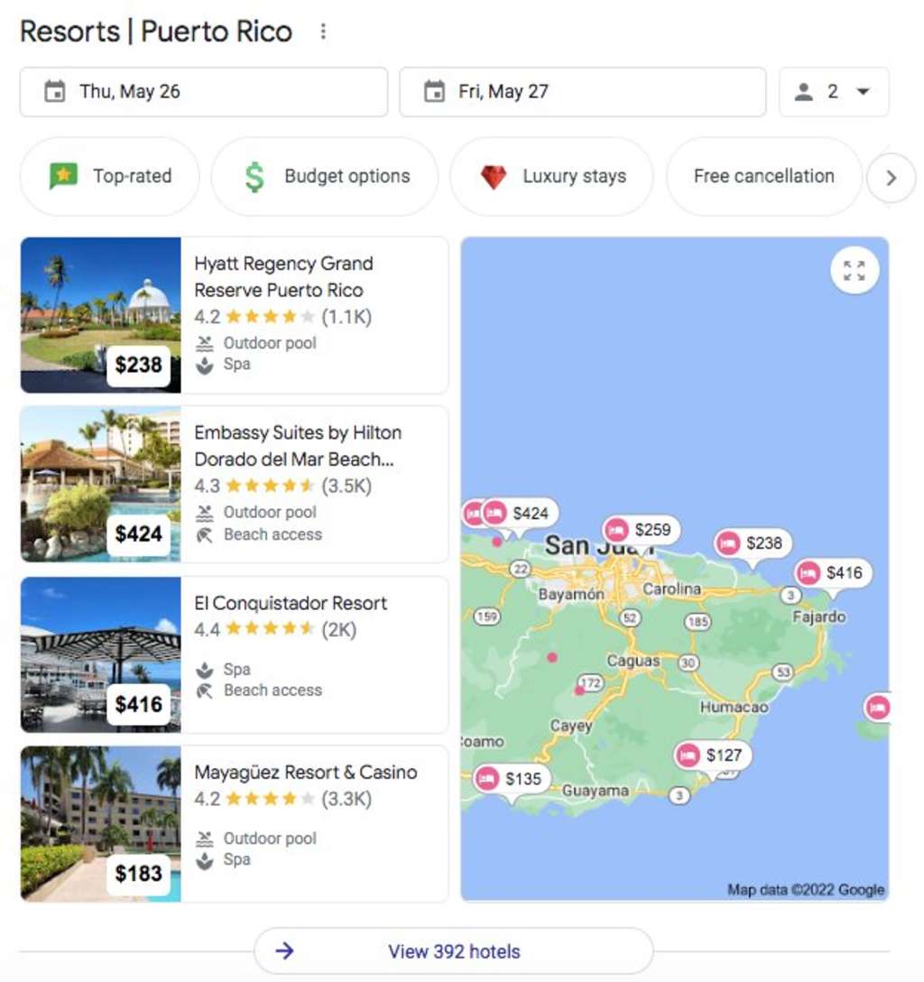 The Evolution of Google Hotel Search Results